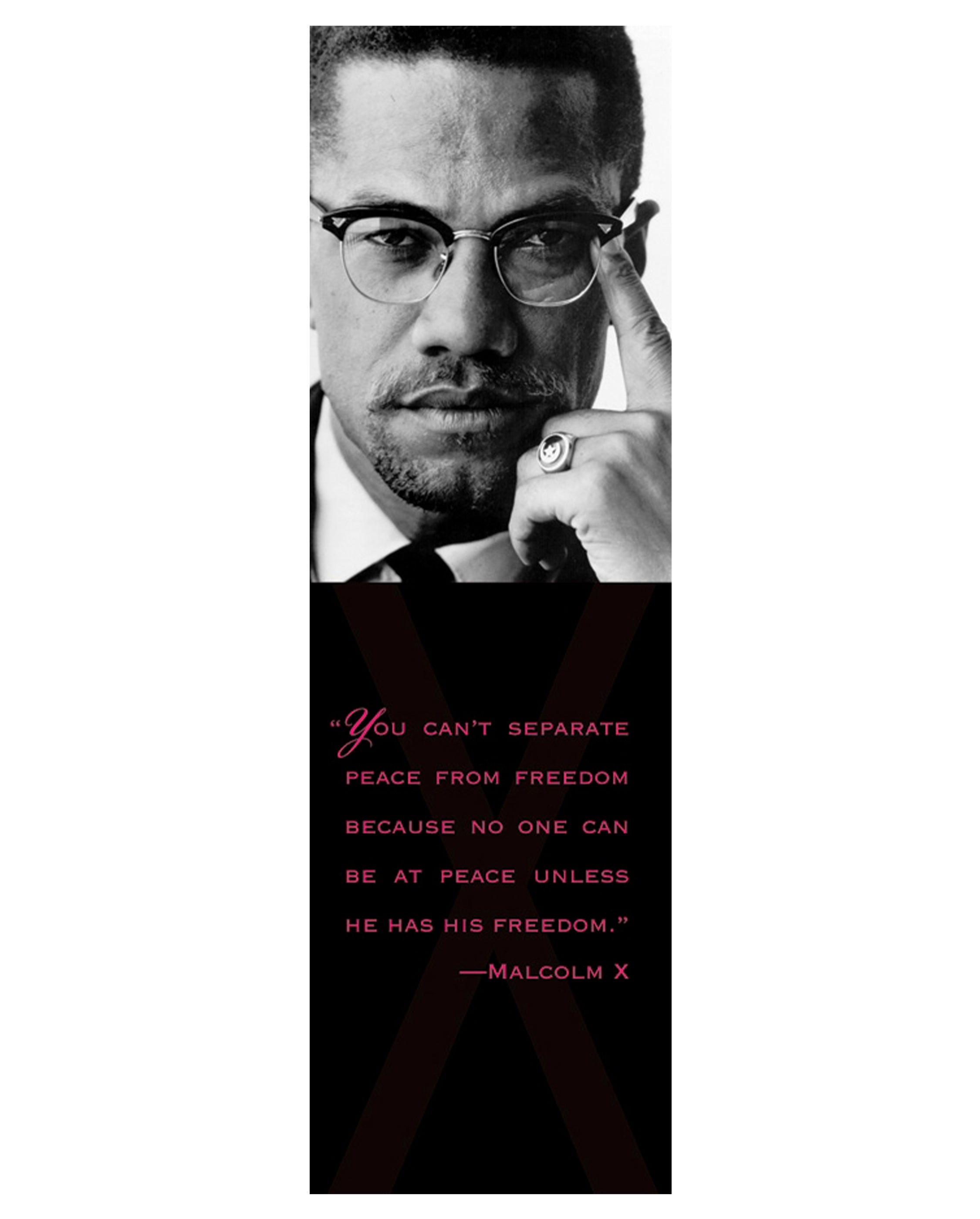 Malcolm X Bookmark – Pomegranate