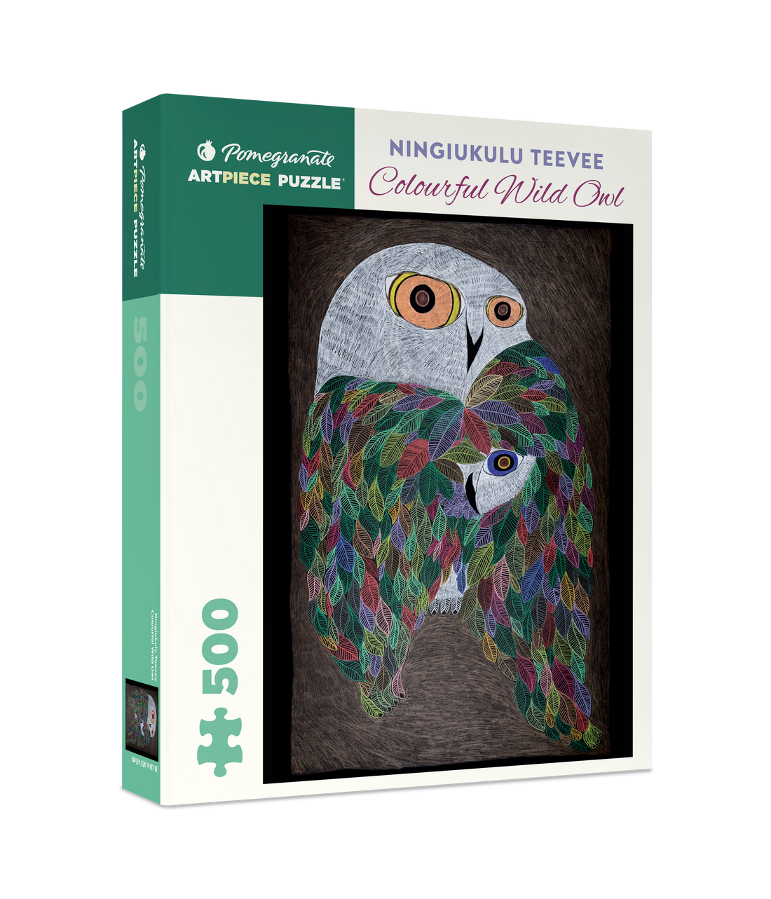 Ningiukulu Teevee: Colourful Wild Owl 500-Piece Jigsaw Puzzle – Pomegranate