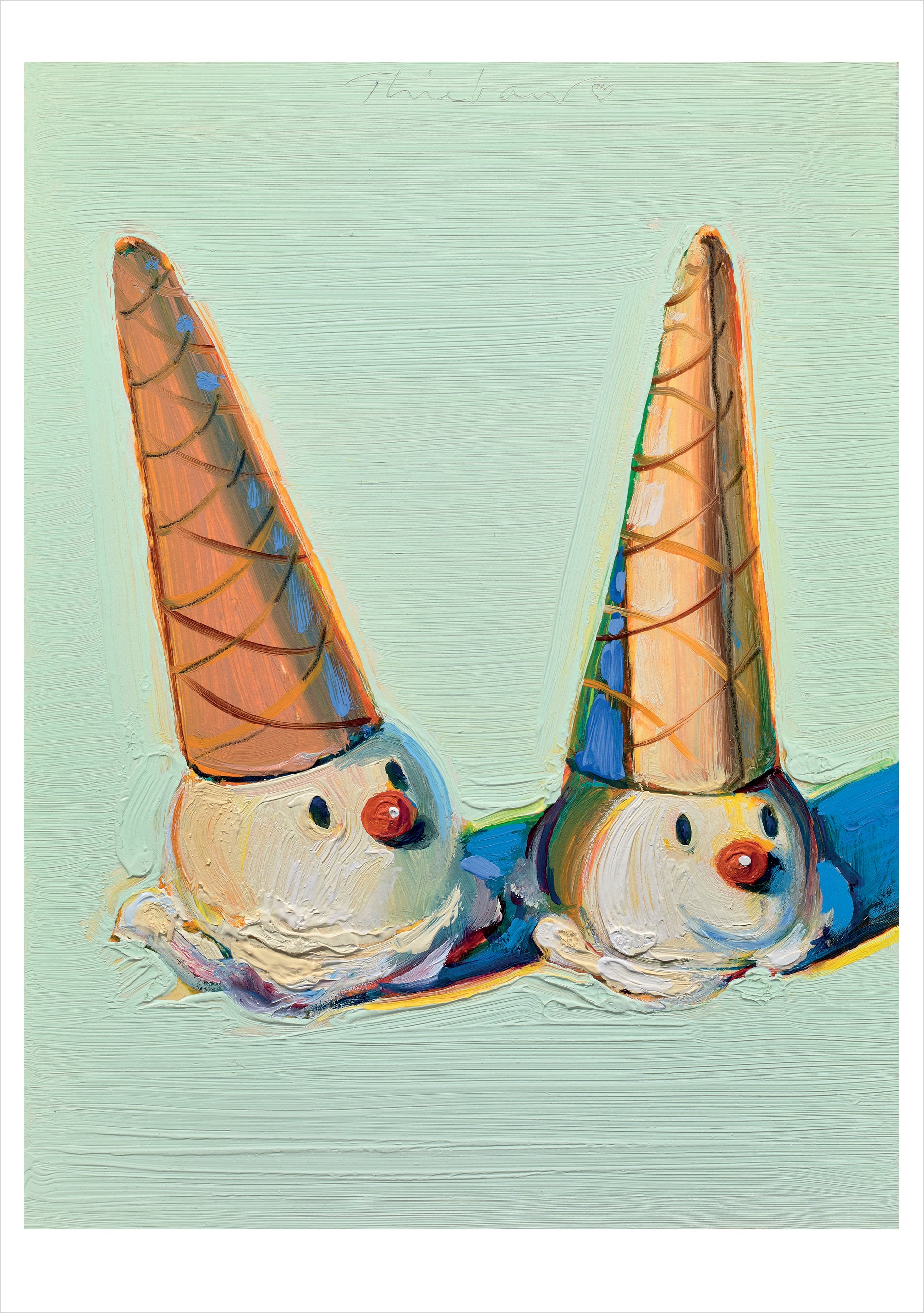 Wayne Thiebaud: Jolly Cones Birthday Card – Pomegranate