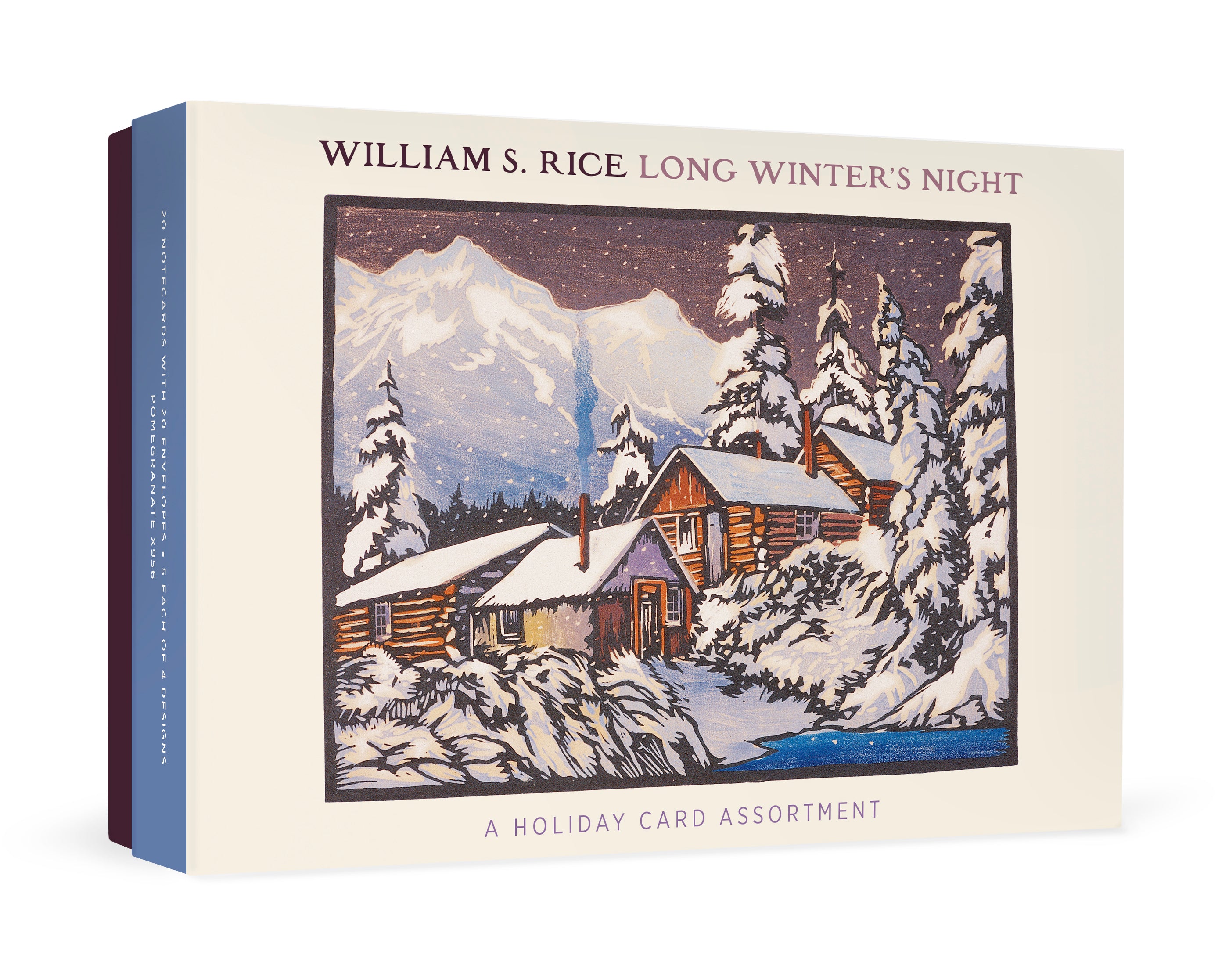 William S. Rice: Long Winter's Night Holiday Card Assortment – Pomegranate